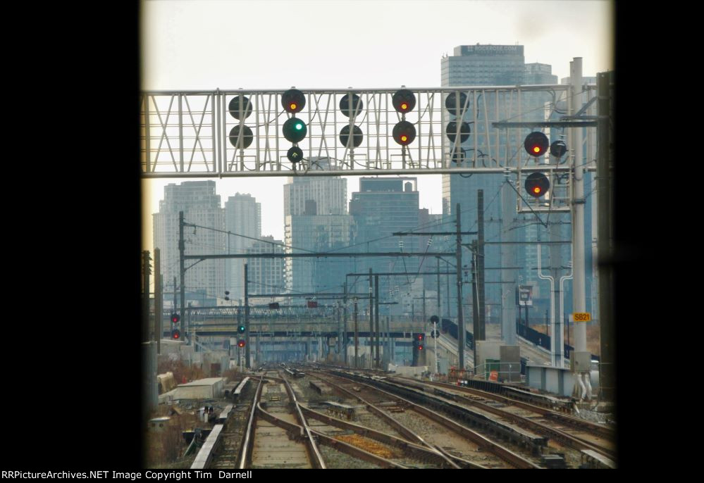 On the approach to the tunnel, old Harold interlocking
